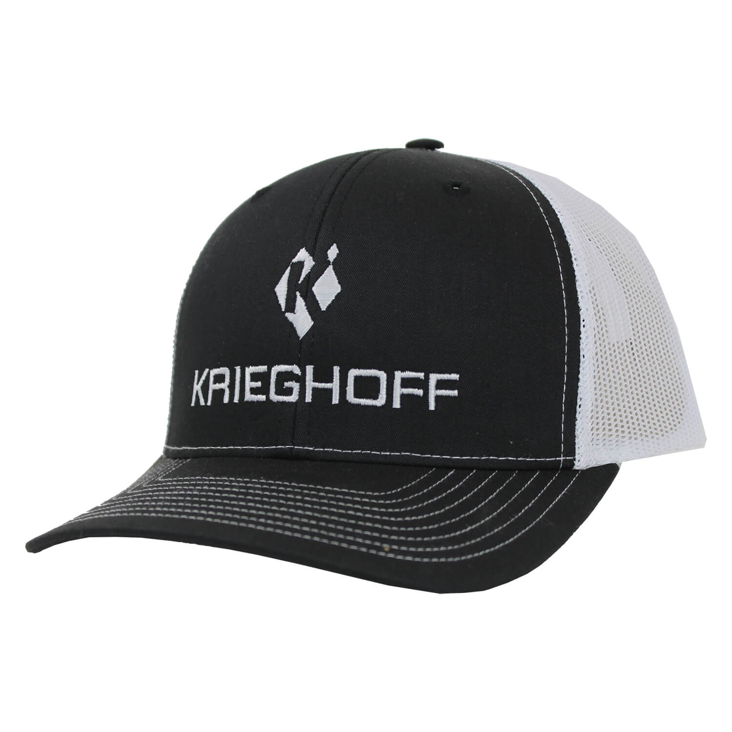 Krieghoff "Richardson" Trucker Hat, Black/White | Krieghoff