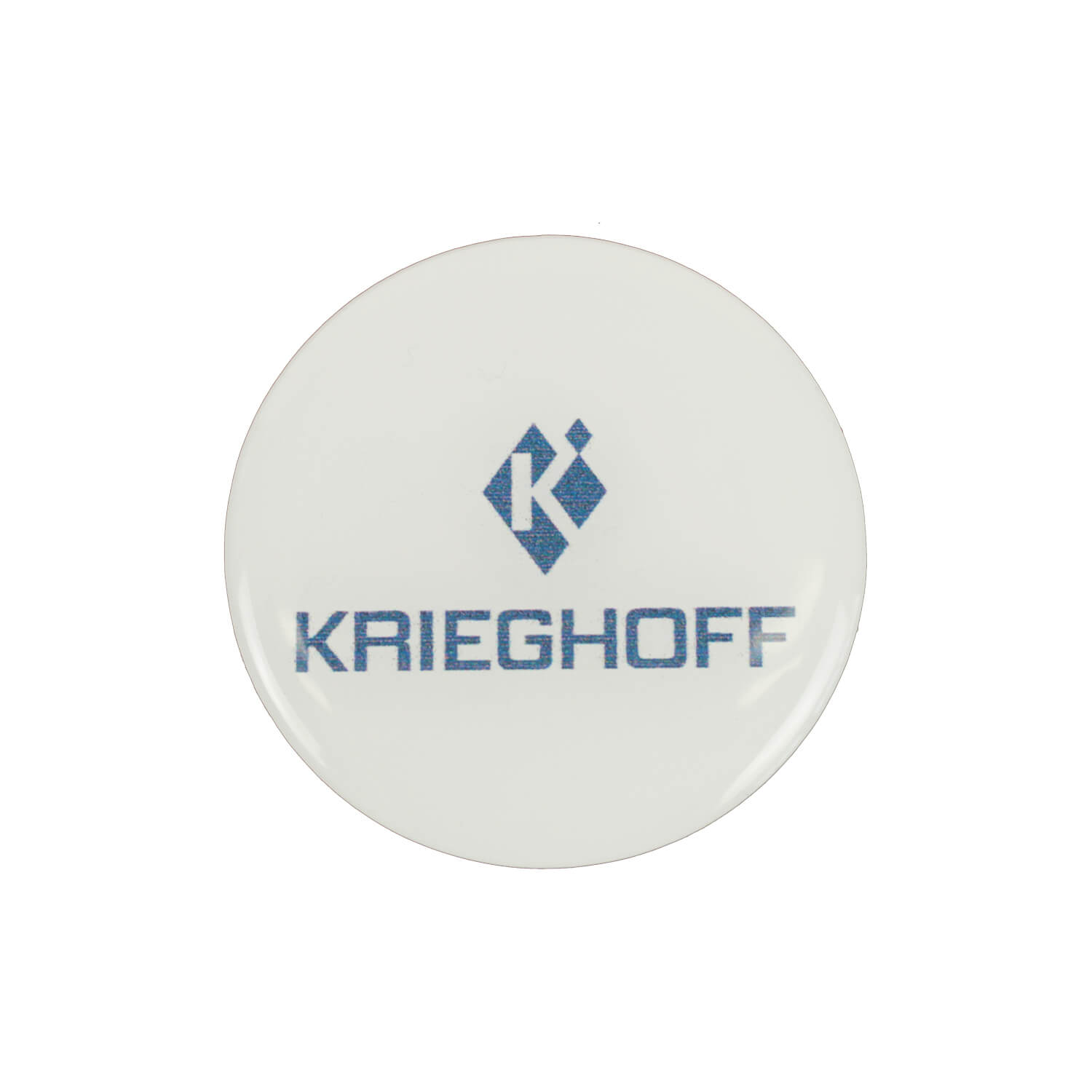 Krieghoff 3D Domed Logo Sticker, White | Krieghoff